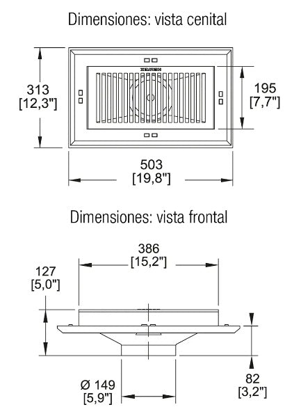 Helvex COLADERA RECTANGULAR GRANDE C/CAMPA – Ferreterias Casablanca